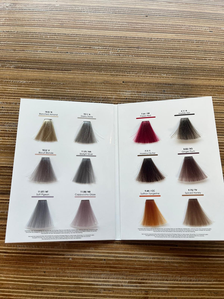 Ecolorgy Gloss color chart / 12 swatches – oolaboob2b